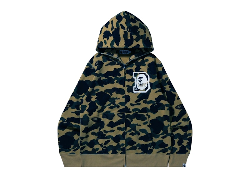 BAPE 1st Camo Bape Full Zip Hoodie Green Men's - FW25 - US