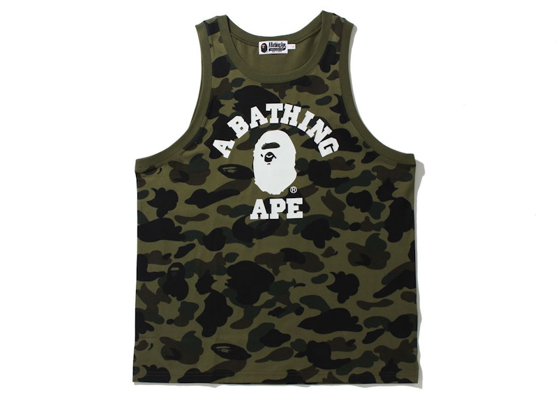 BAPE 1st Camo College Tank Top Green Men's - SS21 - US