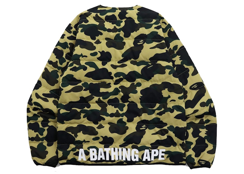 BAPE 1st Camo Light Weight Down Jacket (FW21) Yellow Men's - FW21 - US