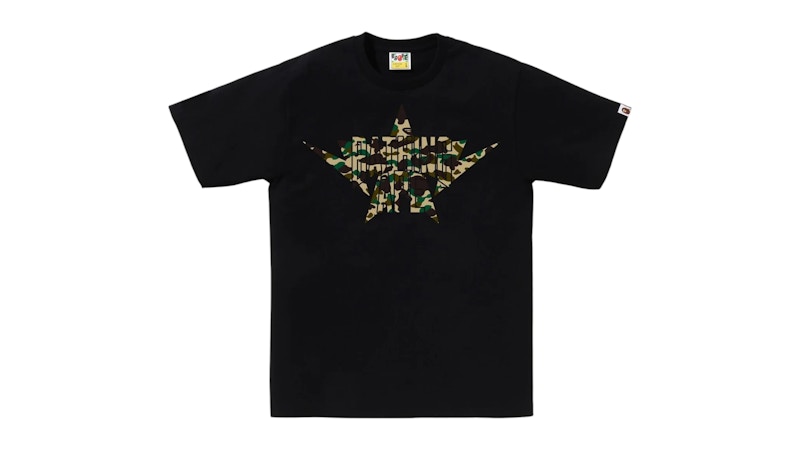 BAPE 1st Camo Twin Sta Nyc Tee Tee Black/Yellow Men's - SS25 - US