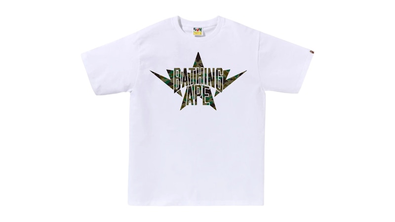 BAPE 1st Camo Twin Sta Nyc Tee Tee White/Green Men's - SS25 - US