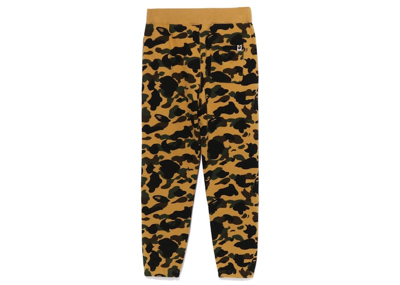 BAPE 1st Camo Wide Fit Shark Sweatpants Yellow Men's - SS23 - US