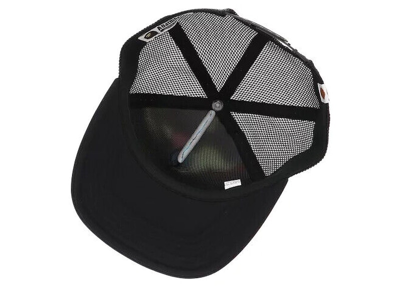 BAPE A Bathing Ape Multi Camo NYC Logo Mesh Cap Black Men's - SS24 - US