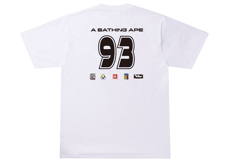 BAPE A Bathing Ape Team Logo Tee White Men's - SS22 - US