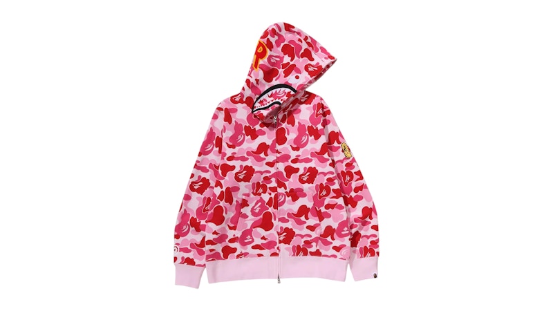 BAPE ABC Camo 2nd Shark Full Zip Hoodie Pink Men's - FW25 - US