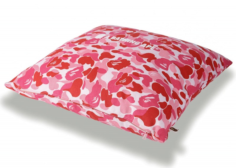 BAPE ABC Camo A Bathing Ape Square Cushion Pink - FW22 - US