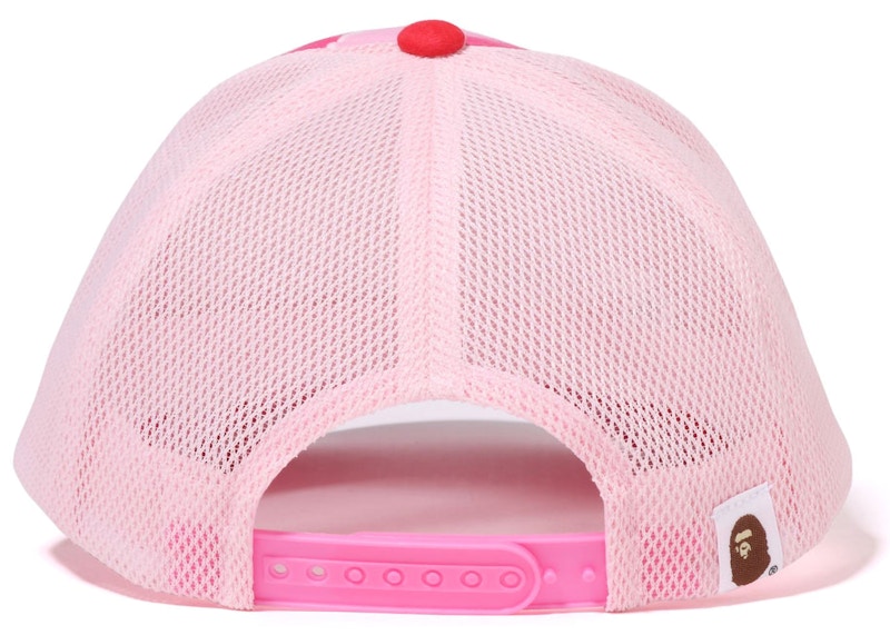 BAPE ABC Camo Ape Face Mesh Cap Pink - SS23 - US