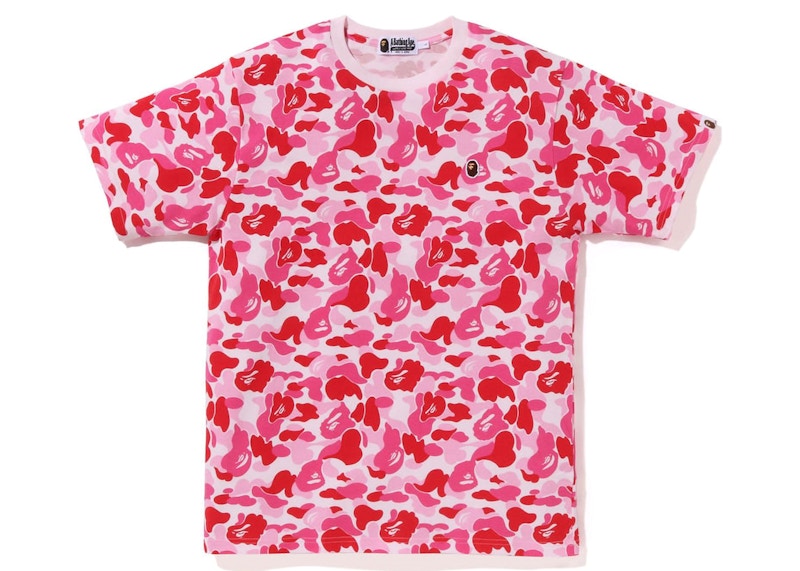 BAPE ABC Camo Ape Head One Point Tee Pink - SS23 - JP