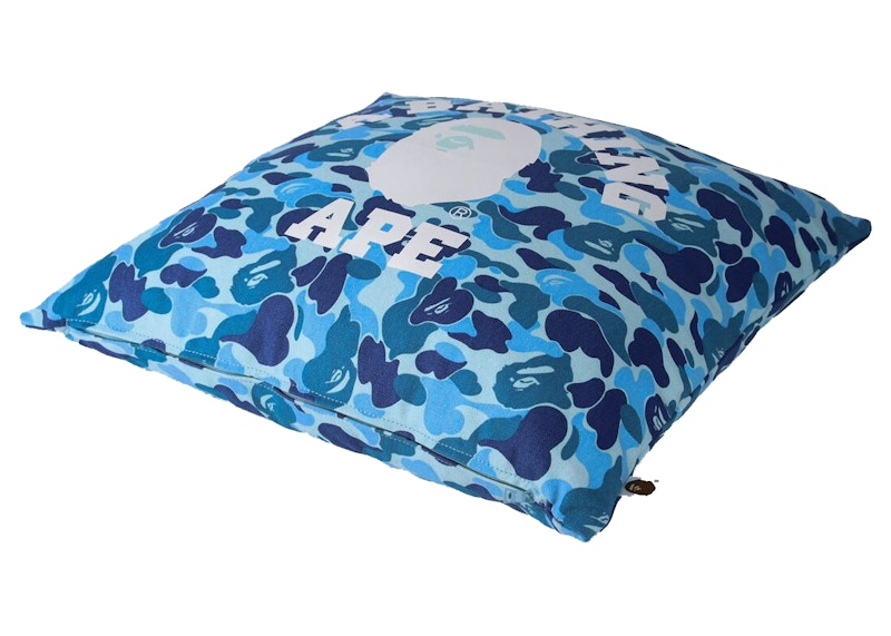 BAPE ABC Camo College Square Cushion Blue - FW21 - US