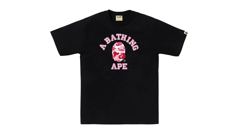 BAPE ABC Camo College Tee (SS25) Black/Pink Men's - SS25 - US