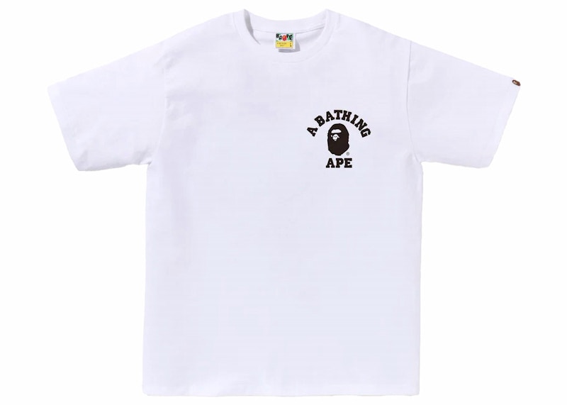 BAPE ABC Camo Crazy College ATS Tee White Men's - FW23 - US