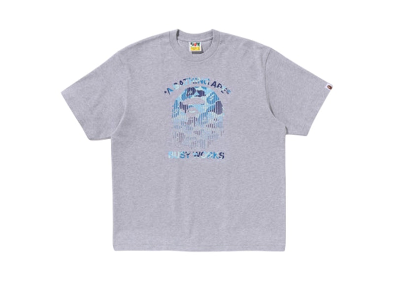 BAPE ABC Camo Fade Ape Head Relaxed Fit Tee Gray Men's - FW25 - US