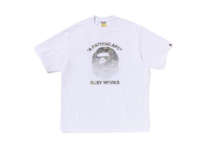 BAPE ABC Camo Fade Ape Head Relaxed Fit Tee White Men's - FW25 - US