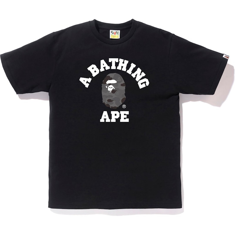 BAPE ABC College Tee Black/Black Men's - FW19 - US