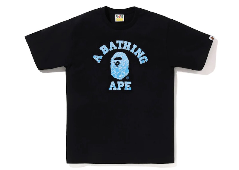 BAPE ABC Sea Surface Camo College Tee Black Hombre - Permanent ...