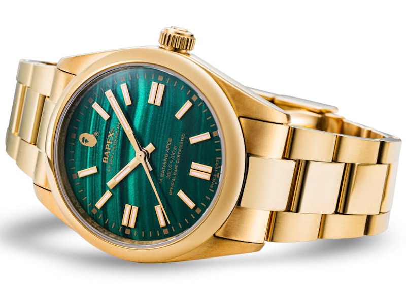 BAPE ABathing Ape Type 7 Bapex Watch Gold Green - FW22 - US