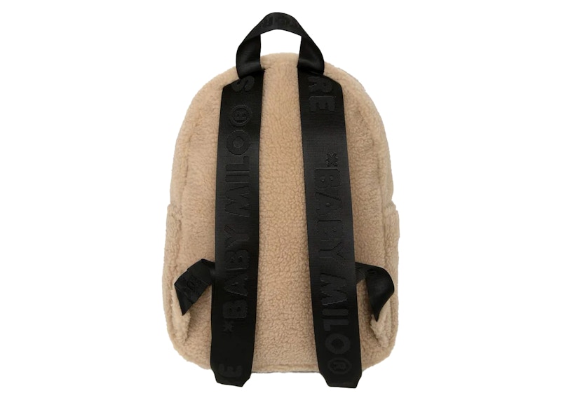 BAPE All Baby Milo Mini Faux Fur Backpack Beige Homme de la Collection ...