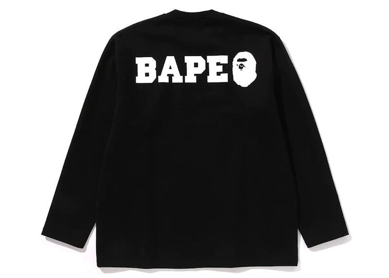 BAPE Ape Face L/S Tee Black - SS24 - US
