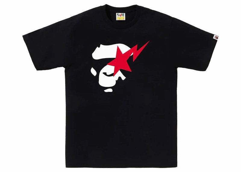BAPE Ape Face Sta Tee Black Men's - FW23 - US