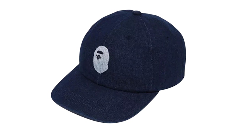 BAPE Ape Head Denim Cap Navy Men's - FW25 - US