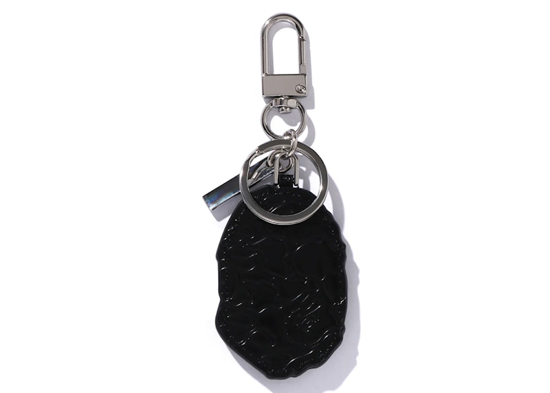 BAPE Ape Head Leather Keychain Black Men's - SS24 - US