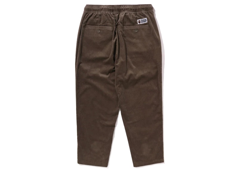 BAPE Ape Head One Point Corduroy Chef Pants Olivedrab Men's - FW23 - US