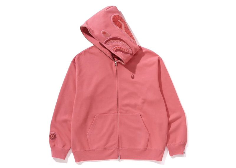 BAPE Ape Head One Point Shark Zip Hoodie Pink Men's - SS24 - US