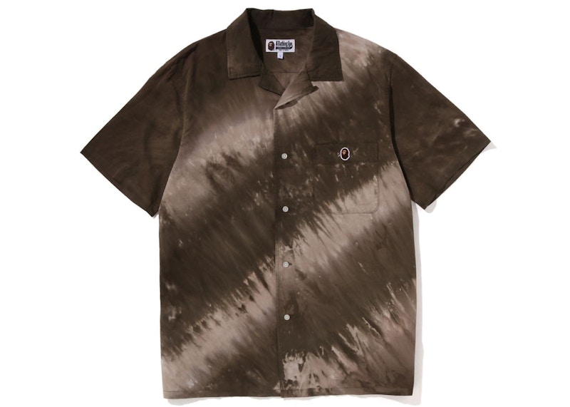 BAPE Ape Head One Point Tie Dye Shirt Brown Men's - SS23 - US