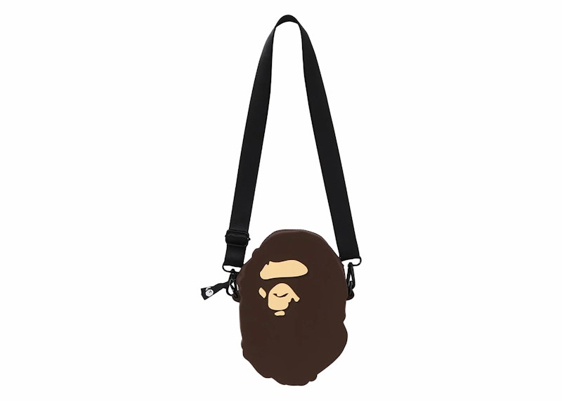 BAPE Ape Head Silicon Shoulder Bag Brown Men's - SS24 - US