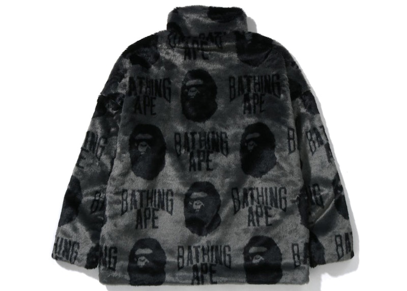 BAPE B Boy Fur Jacket Black Men's - FW22 - US