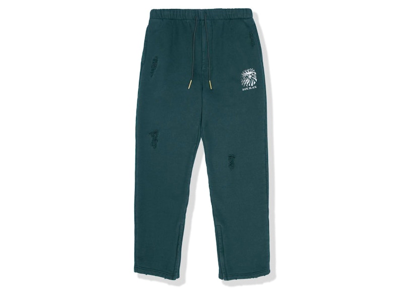 BAPE BLACK Label Distressed Sweat Pants Green 남성 - FW22 - KR