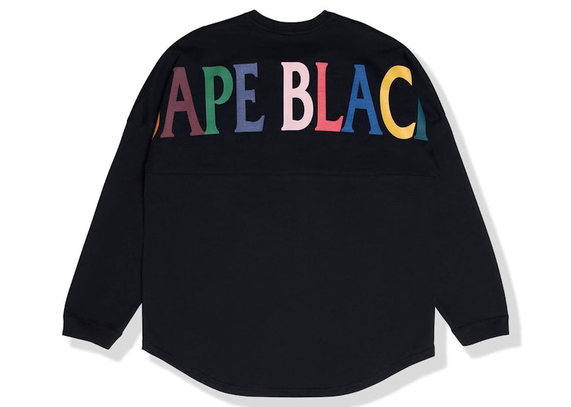 BAPE BLACK Label Rainbow Logo L/S Tee Black Men's - FW22 - US