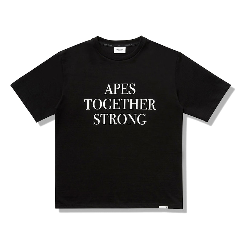 BAPE BLACK Slogan Tee Black Men's - FW21 - US