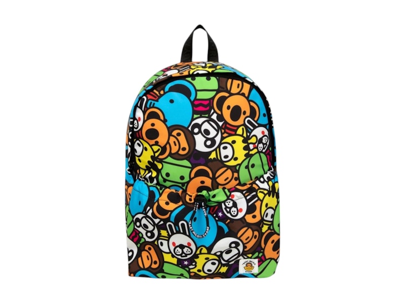 BAPE Baby Milo All Safari Medium Backpack Multicolor - SS25 - JP BAPE Baby Milo All Safari Medium Backpack Multicolor - SS25 - JP