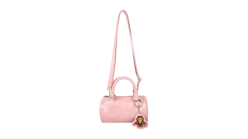 BAPE Baby Milo Faux Leather Small Barrel Bag Pink - FW25 - US