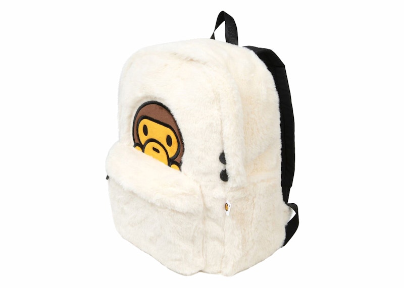 BAPE Baby Milo Fur Backpack Ivory - SS24 - US