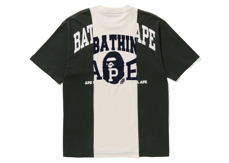 BAPE Badges Color Blocking Tee Ivory Men's - FW23 - US