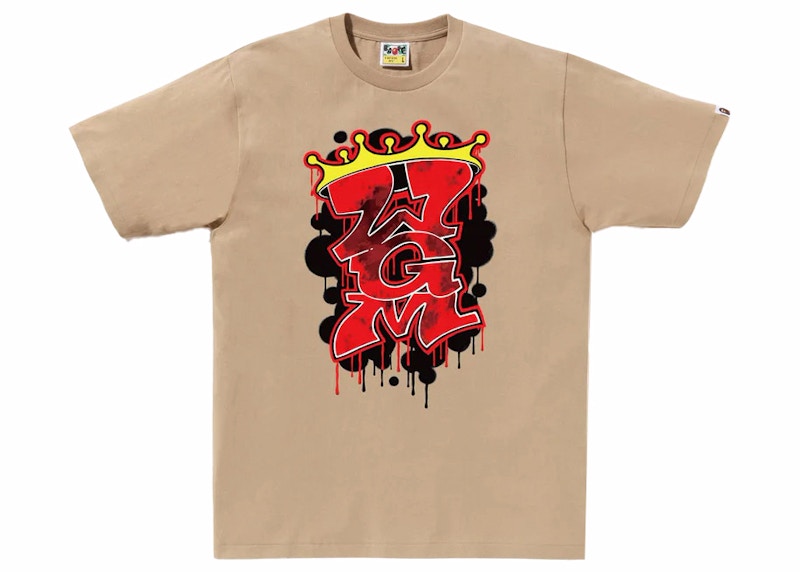 BAPE Bape Graffiti WGM Tee Beige Men's - FW23 - US