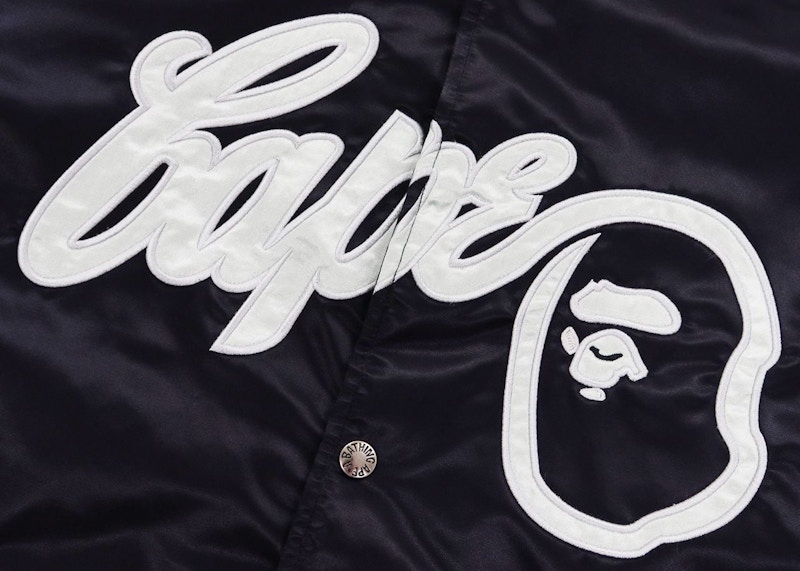 BAPE Baseball Jacket Navy Men's - FW21 - US