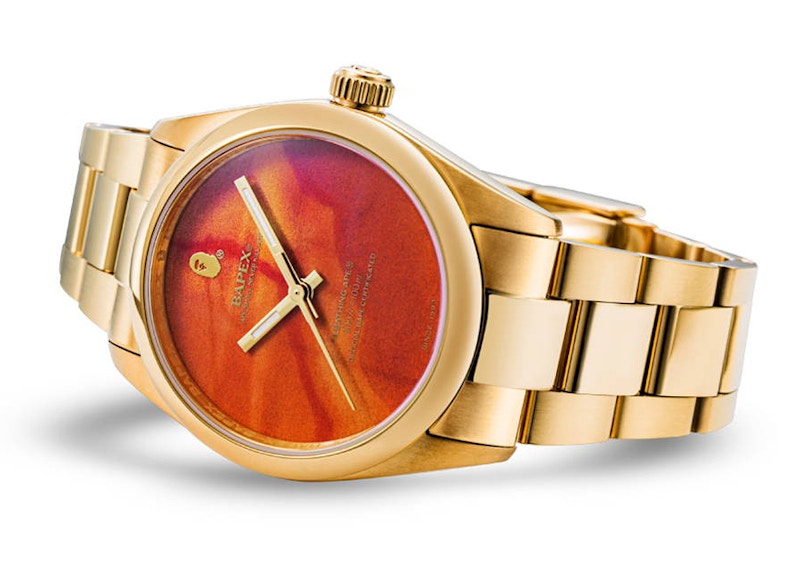 BAPE Bathing Ape Type 7 Bapex Watch Gold/Orange - FW22 - US