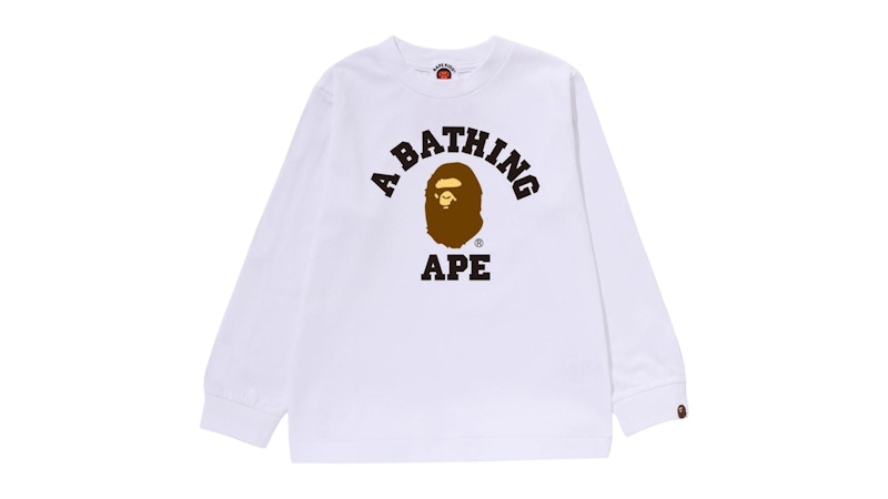 BAPE Kids Black 3D Emb Camp Shirt White - US