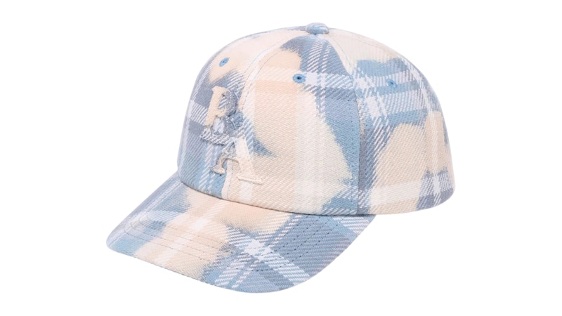 BAPE Bleached Check Panel Cap Blue Men's - FW25 - US