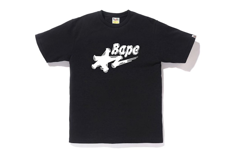 BAPE Brush Bape STA Logo Tee Black Men's - US