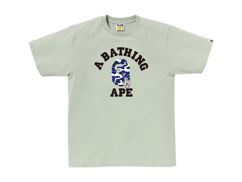 BAPE Camo Go Ape Pointer College Tee Green Men's - SS25 - US