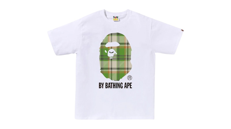 BAPE Check By Bathing Ape Tee (FW25) White/Green Men's - FW25 - US