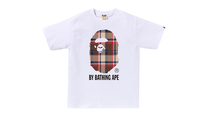 BAPE Check By Bathing Ape Tee (FW25) White/Red Men's - FW25 - US