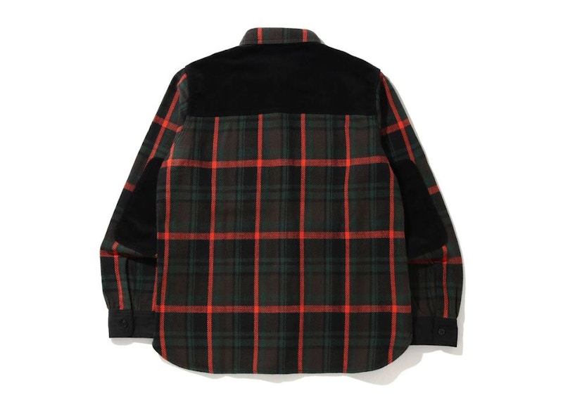 BAPE Check Flannel Shirt (FW20) Black Men's - FW20 - US