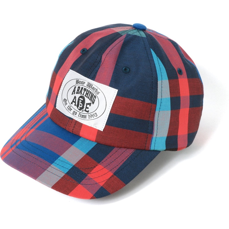 BAPE Check Panel Cap Navy Men's - FW19 - US