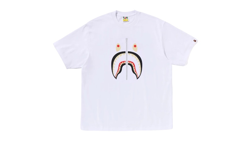 BAPE China Shark Tee White Men's - SS25 - US
