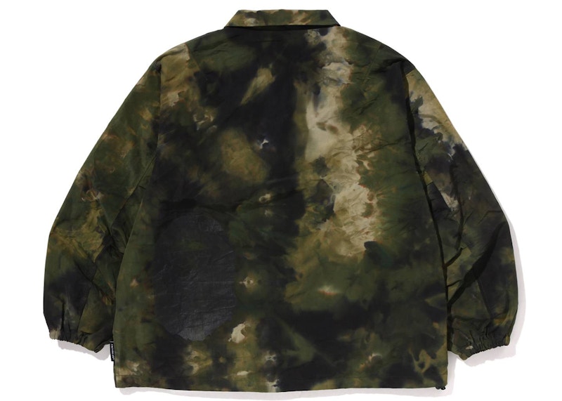 BAPE Chusen Dye Relaxed Fit Coach Jacket Olive Drab Men's - SS23 - US